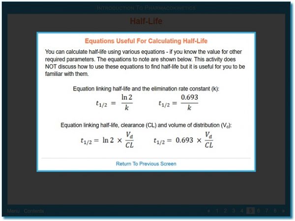 Half-life calculations - CoAcS